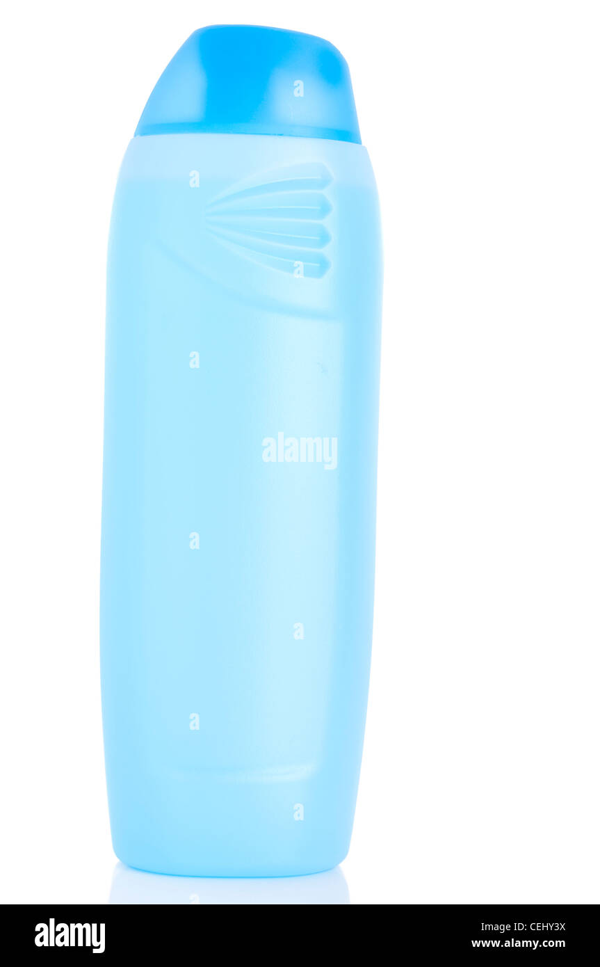 blue shower gel plastic bottle isolated on white background Stock Photo ...