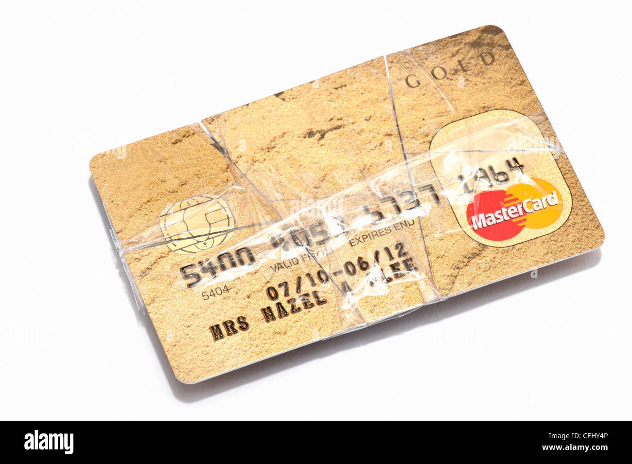 A credit card taped together Stock Photo - Alamy