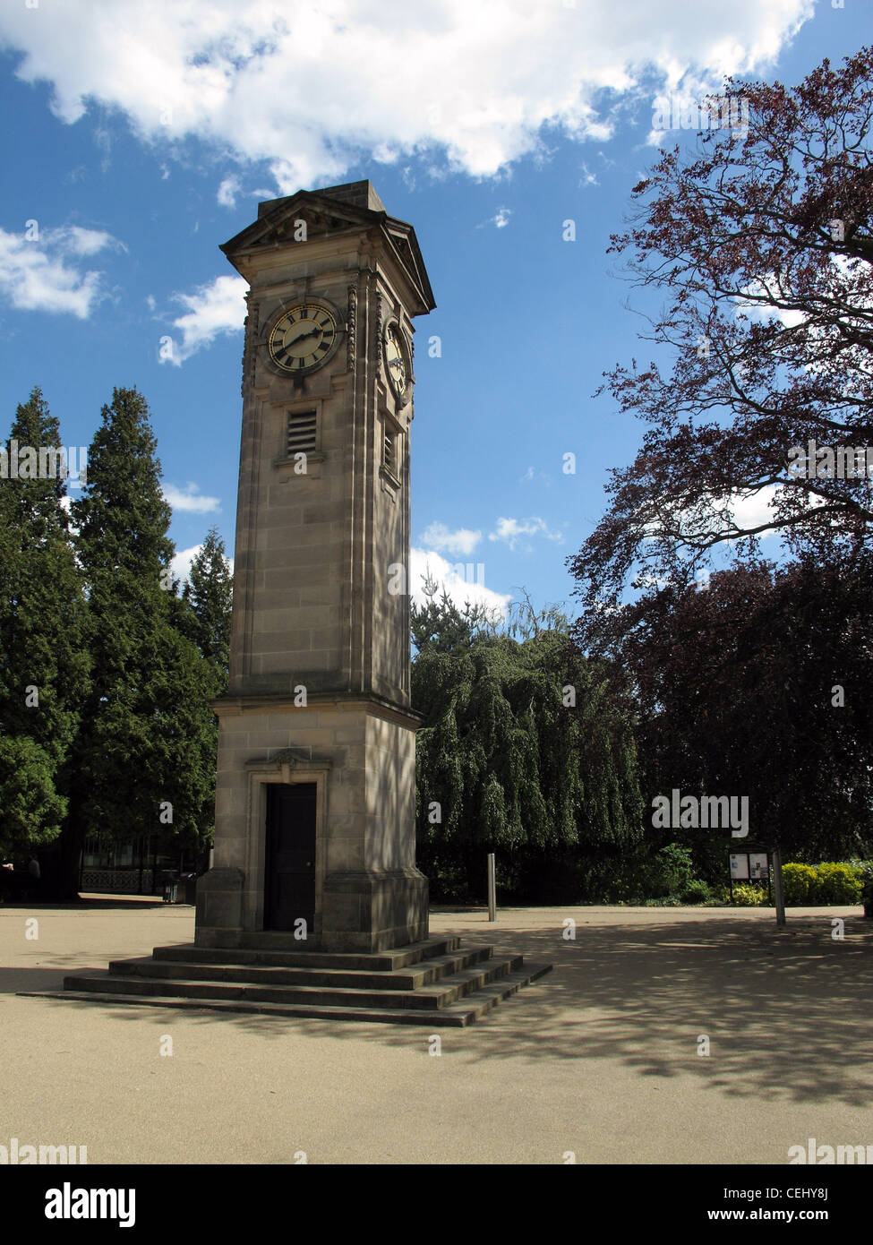 The Davis Clock Tower in Jephson Park, Leamington Spa, built in 1926 ...