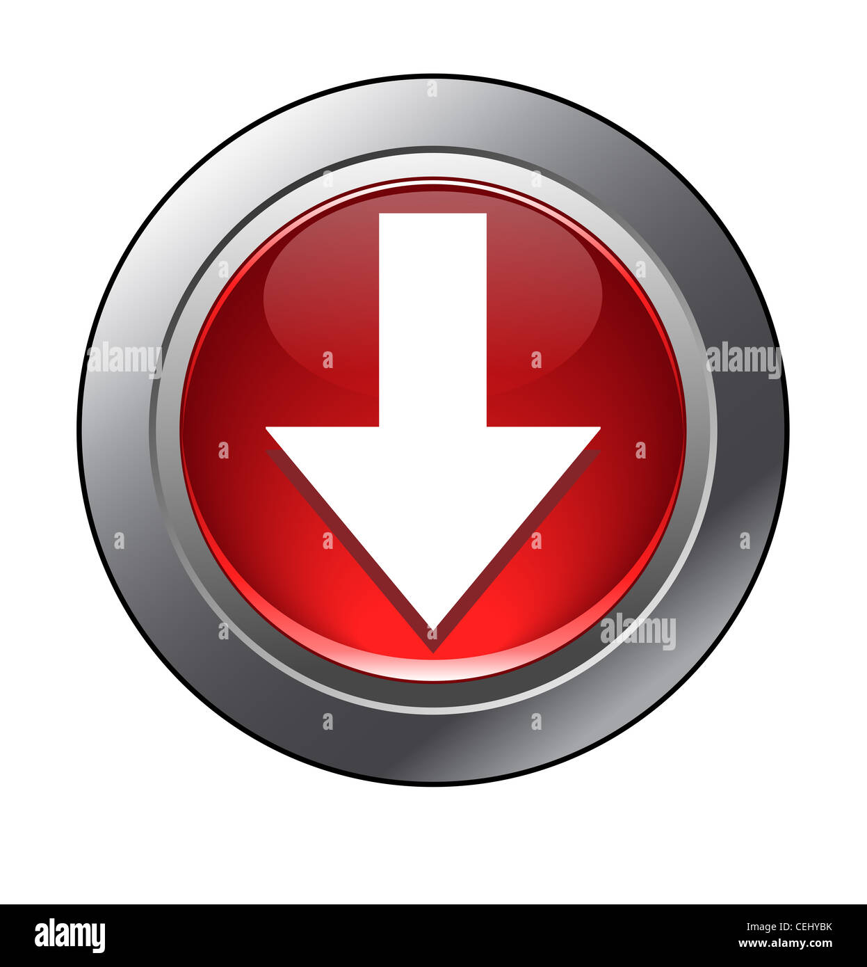 Download, button Icon apps Stock Photo - Alamy