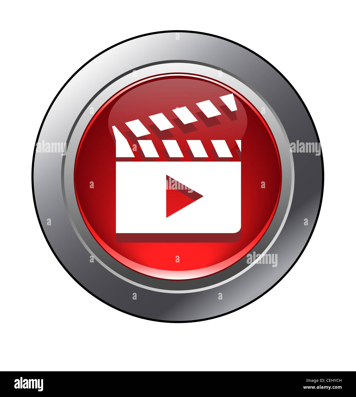 Film Internet button Icon apps Stock Photo - Alamy