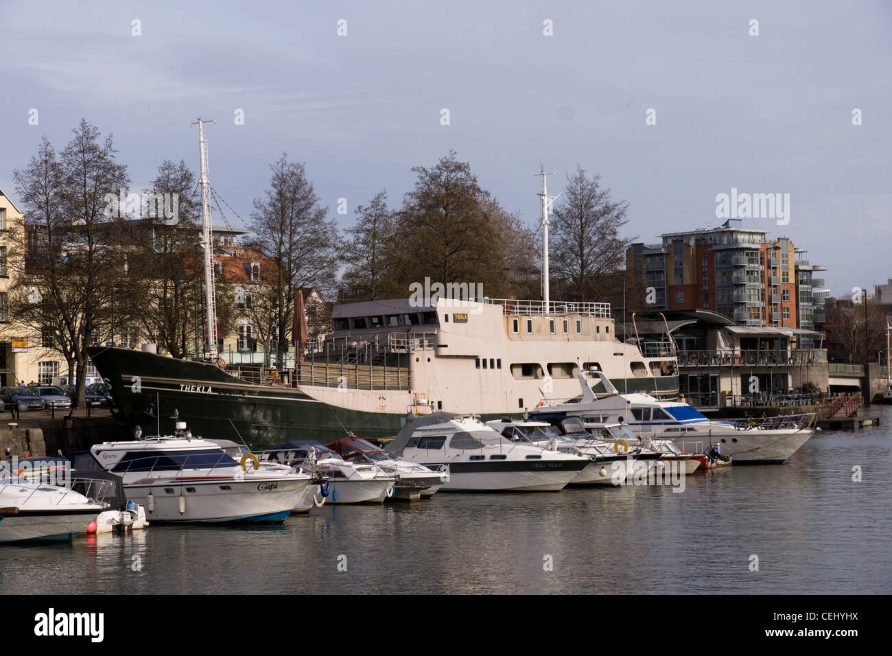 Thekla floating Nightclub Stock Photo - Alamy