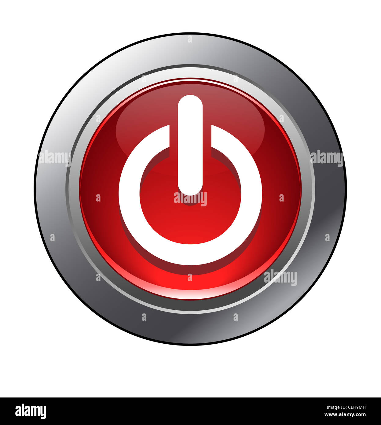 Power on, switch on button Icon apps Stock Photo - Alamy