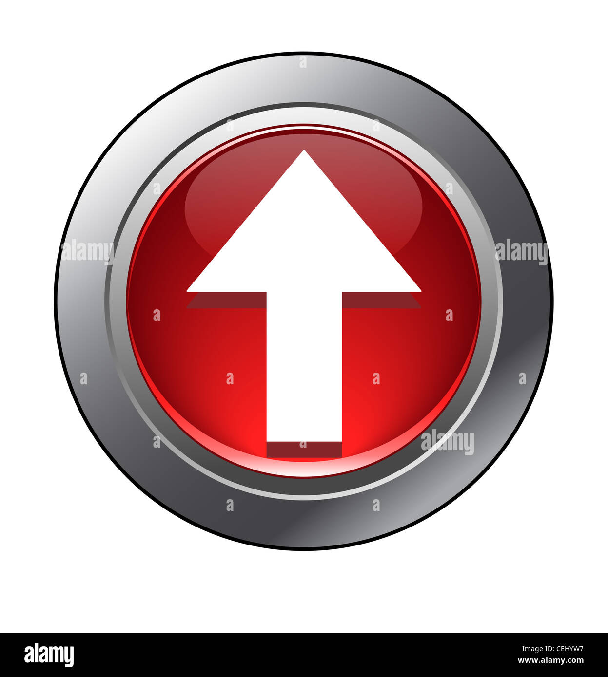 Upload button Icon Blue apps Stock Photo - Alamy