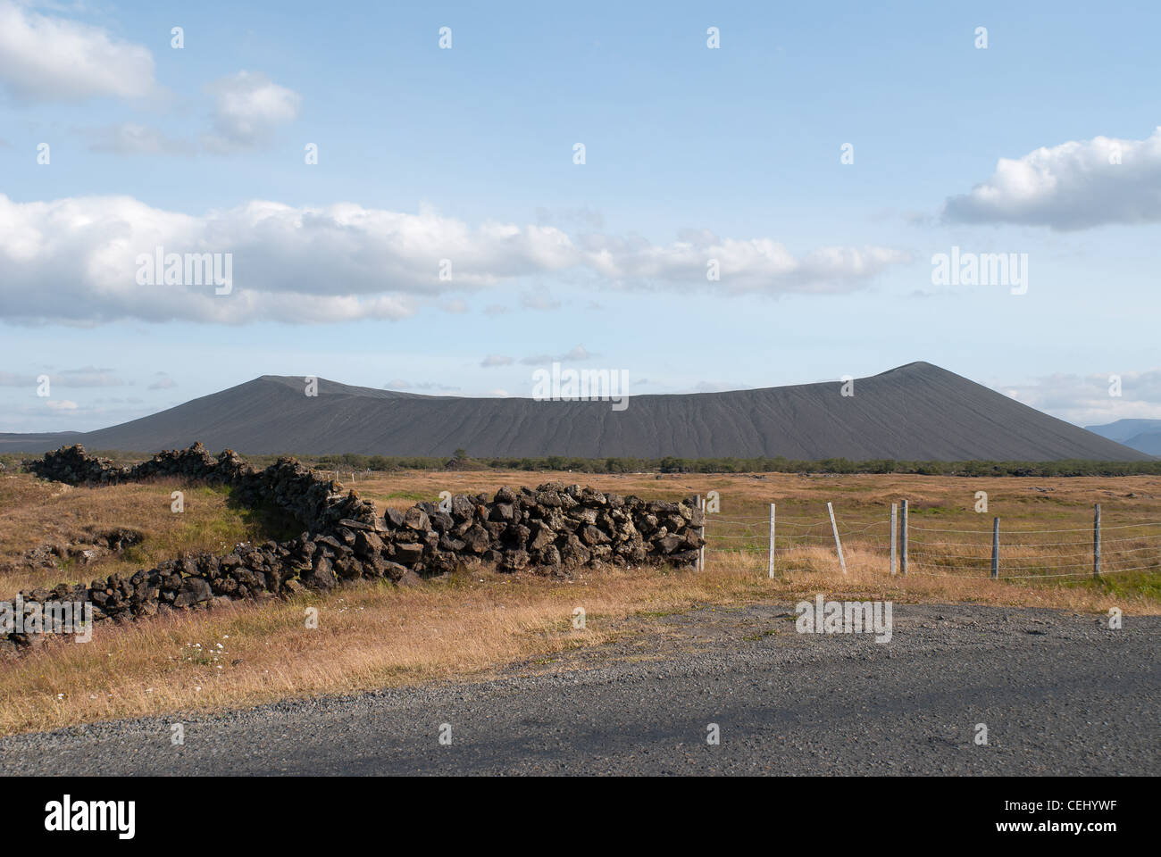 Extinct volcano in Iceland near Lake Myvatn Stock Photo - Alamy
