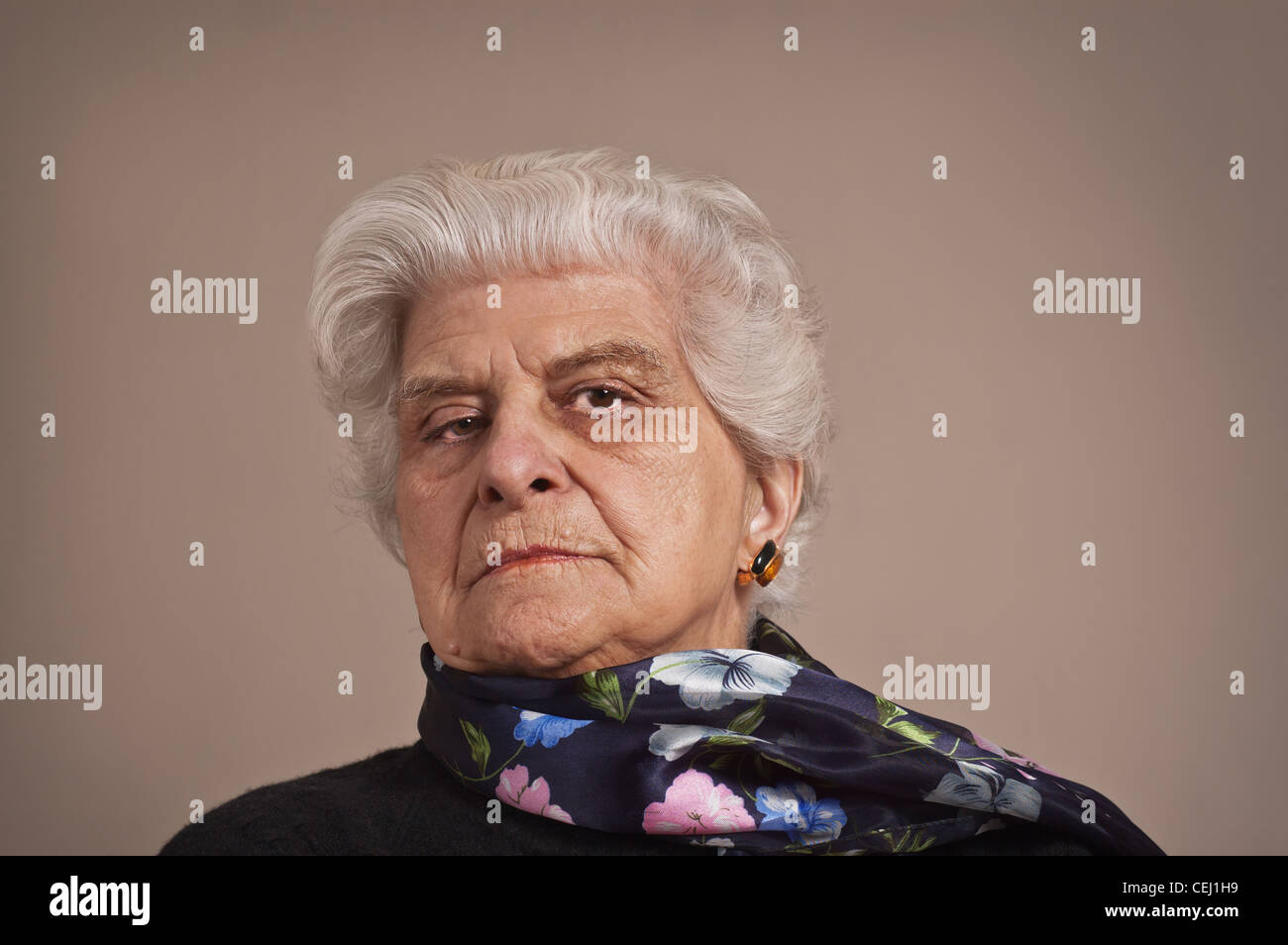 A portait of an elderly lady Stock Photo - Alamy