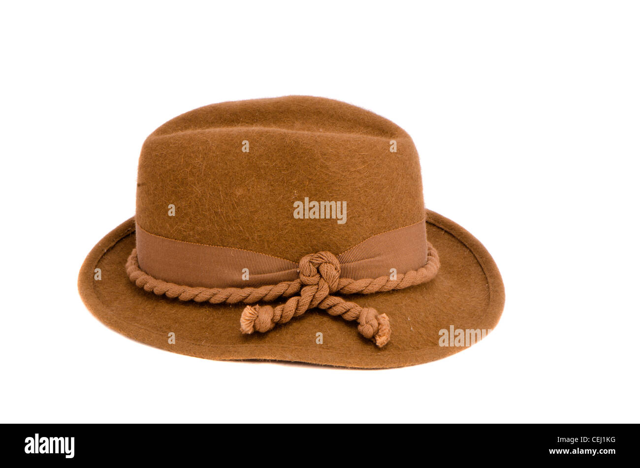 isolated on white brown old-fashioned hat Stock Photo - Alamy