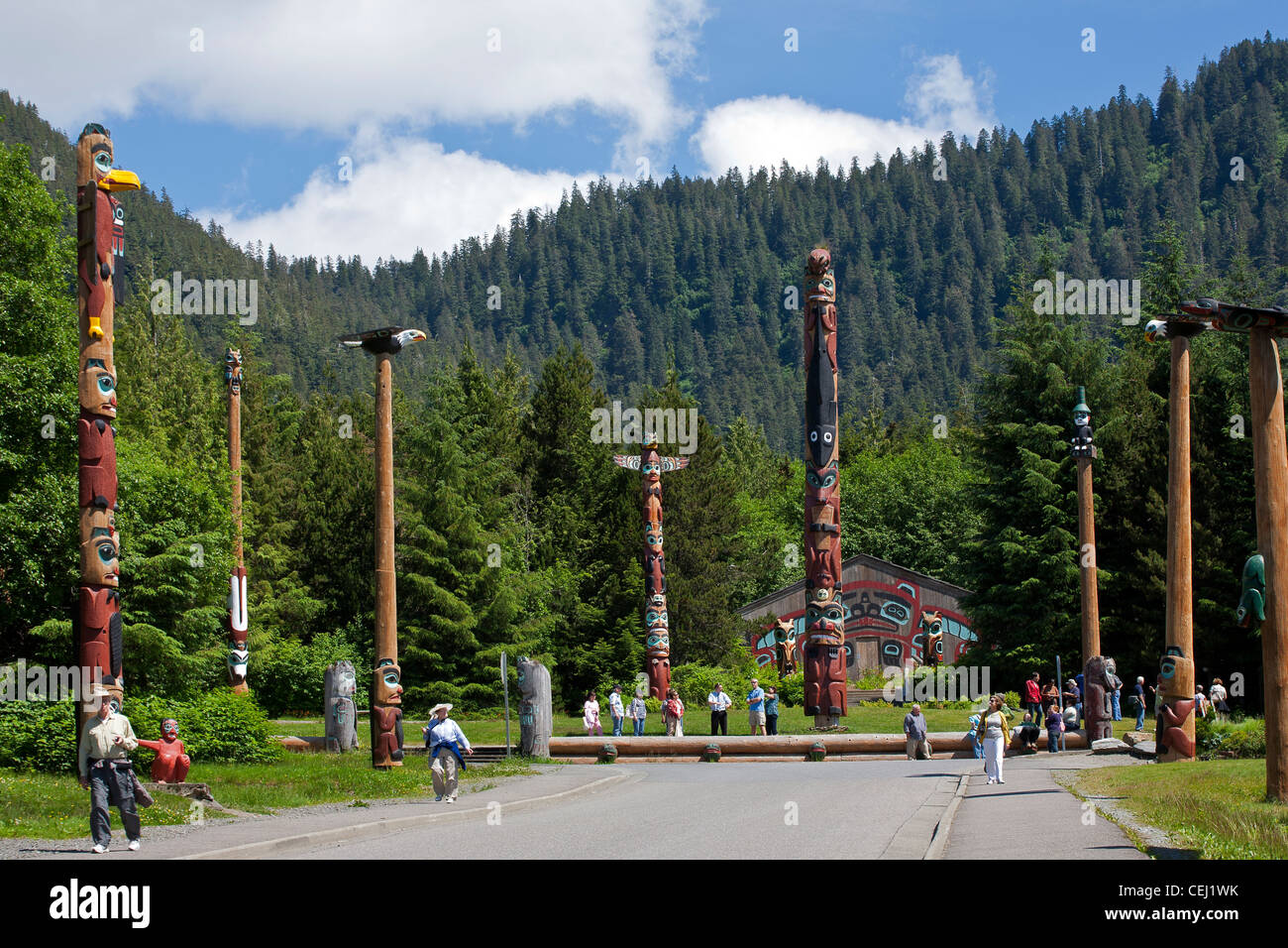 Saxman Totem Park. Ketchikan. Alaska. USA Stock Photo - Alamy