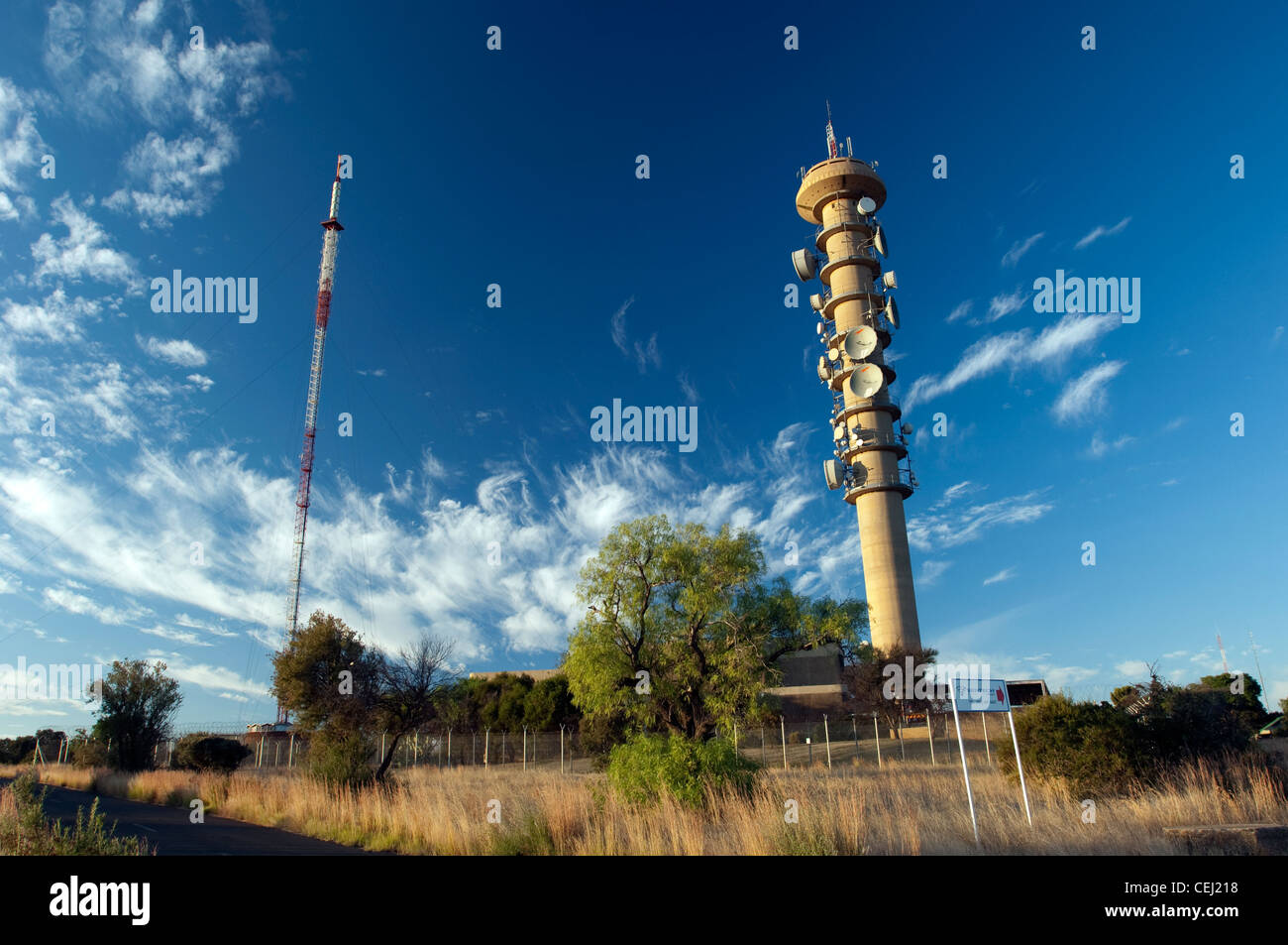 Cell phone satellite dish africa hi-res stock photography and images ...