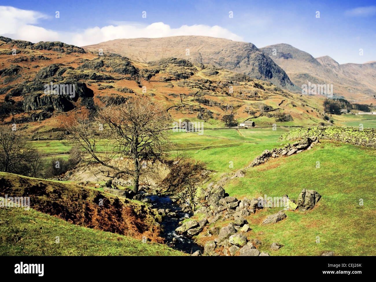the lake district national park, cumbria, uk - the valley of kentmere ...