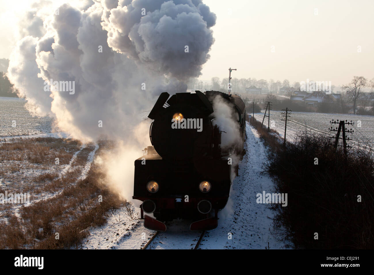 Old retro steam train Stock Photo - Alamy