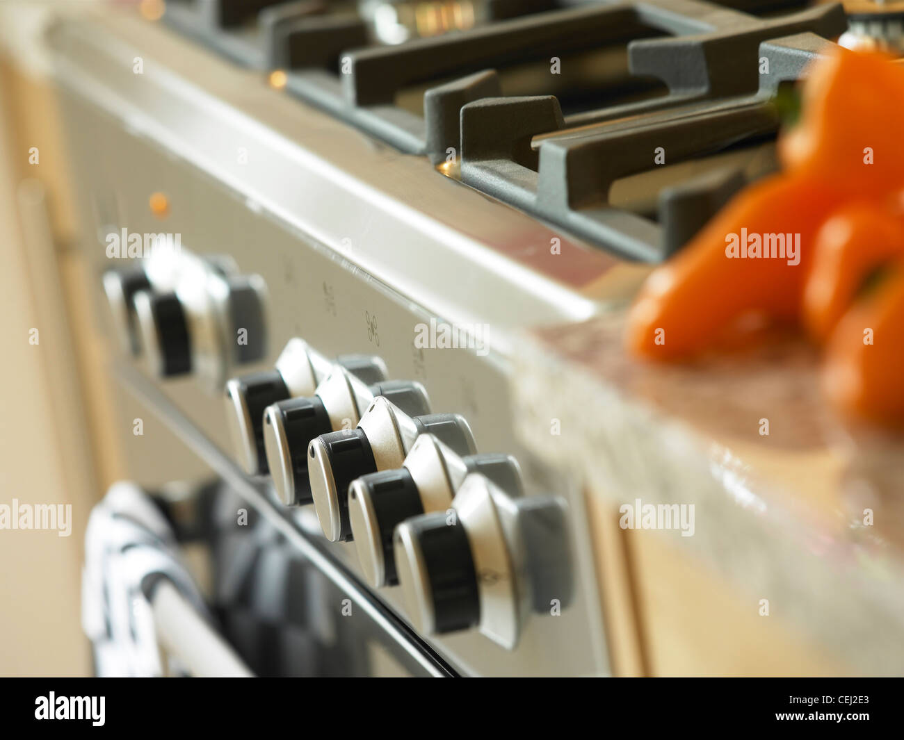 Cooker and oven hob in kitchen Stock Photo - Alamy