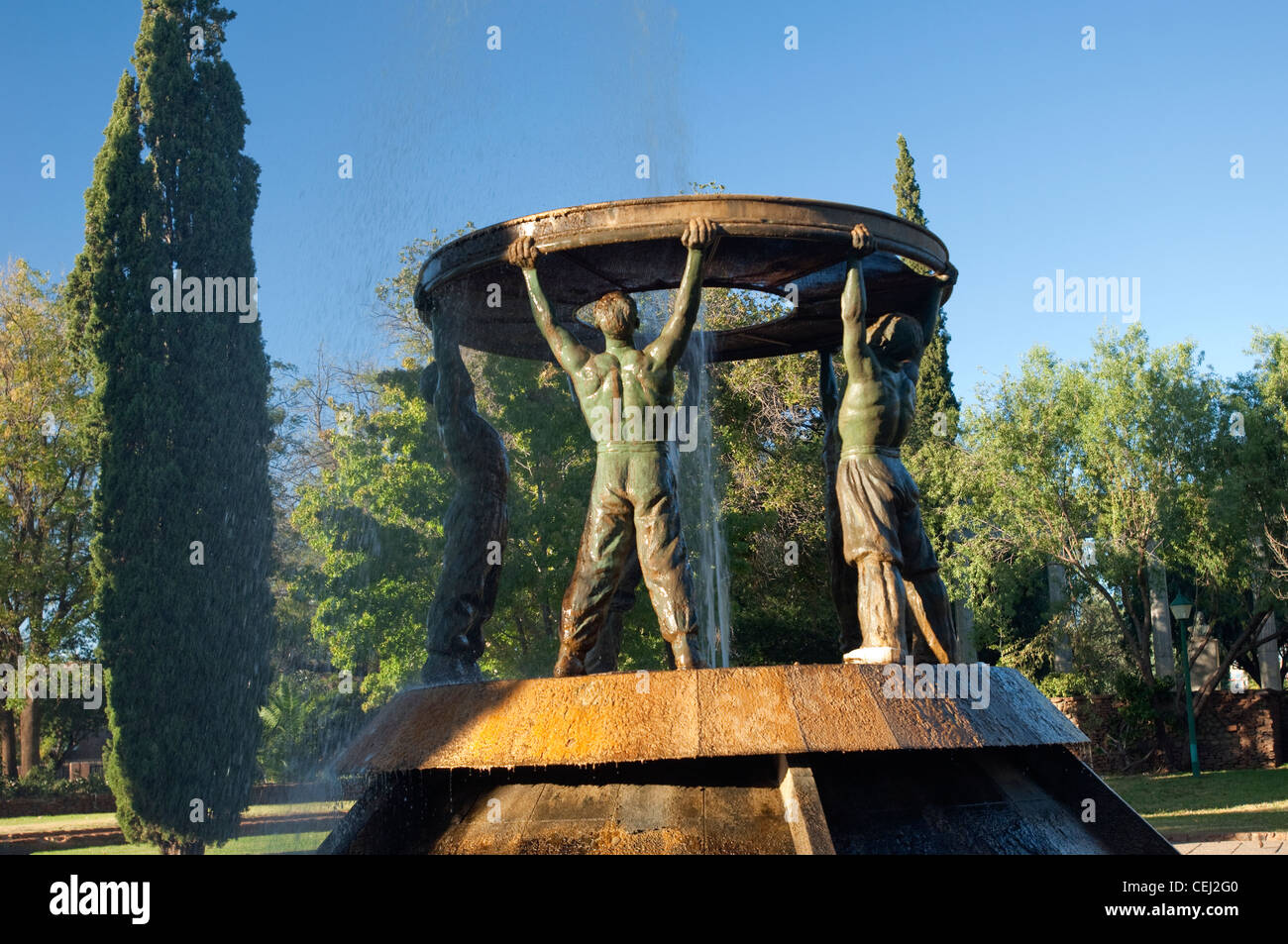 Miners Memorial,Diggers Fountain,Kimberly,Northern Cape Stock Photo - Alamy
