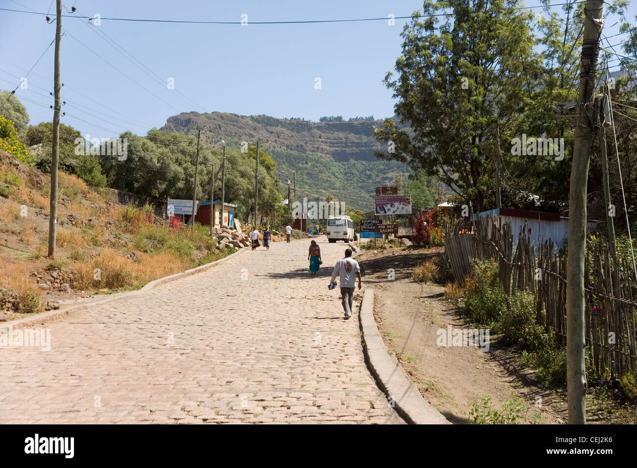 Street scene in Lalibela, Ethiopia Stock Photo - Alamy