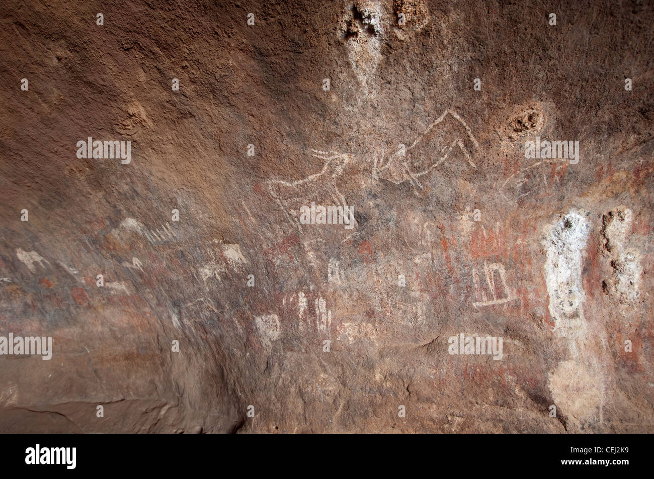 Bushman paintings inside wonderwerk caves kuruman northern hi-res stock ...
