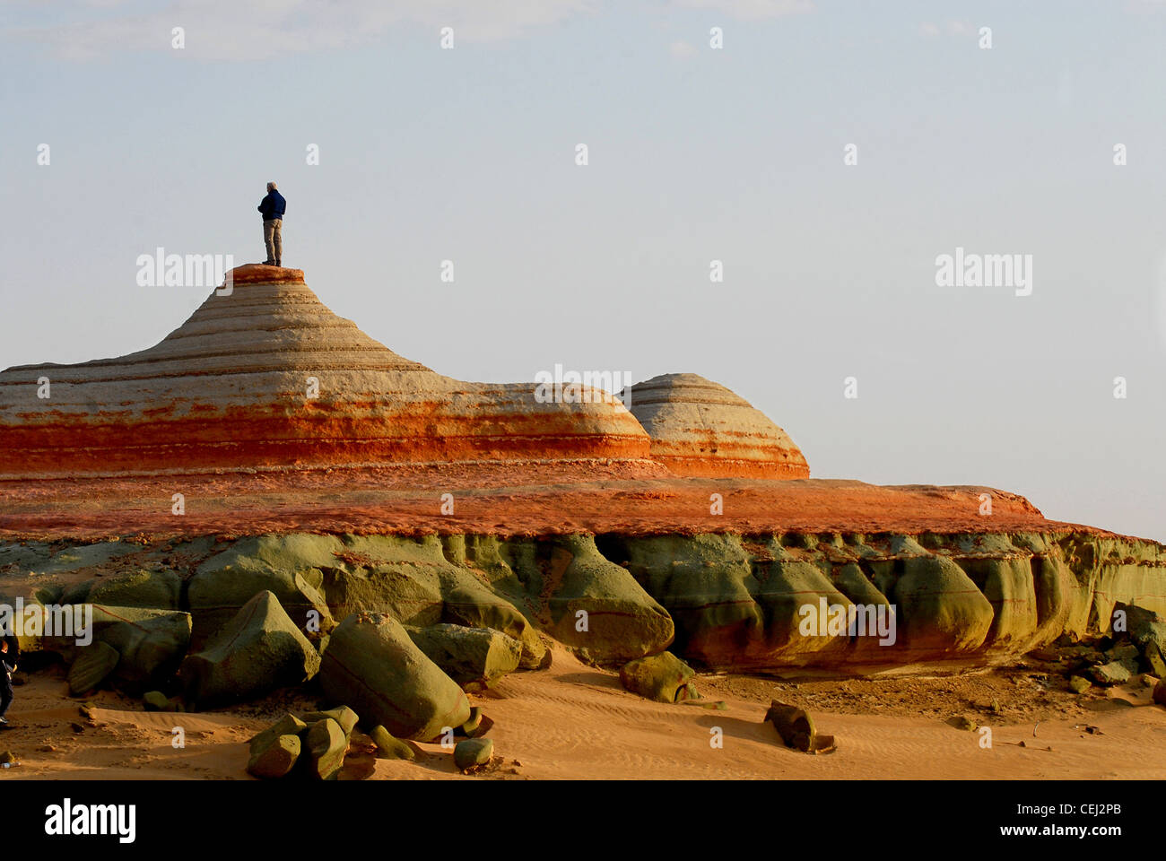 Geological formations in the Sahara desert (western desert of Egypt ...