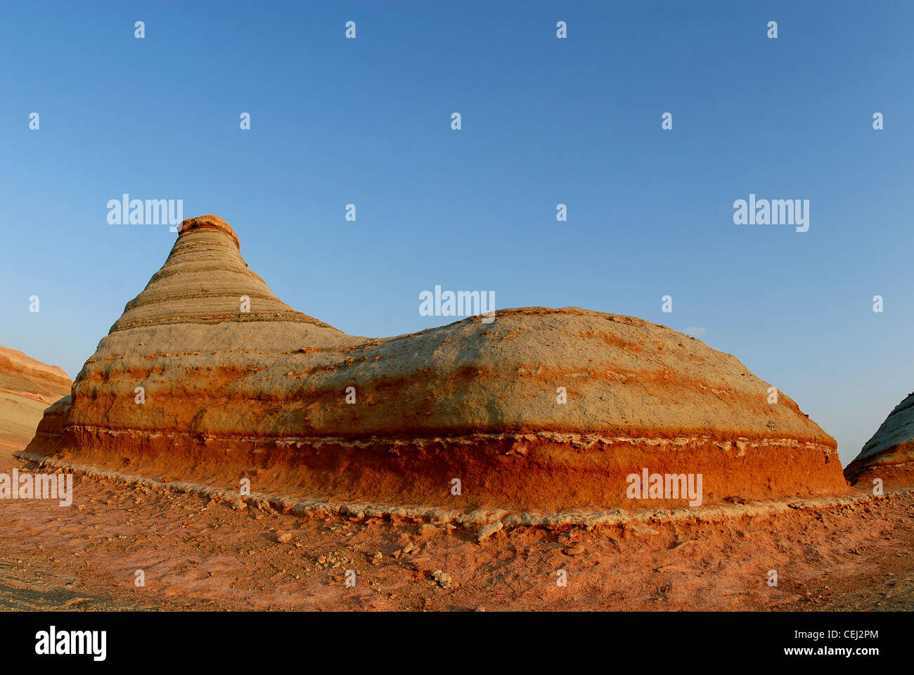 Geological formations in the Sahara desert (western desert of Egypt ...