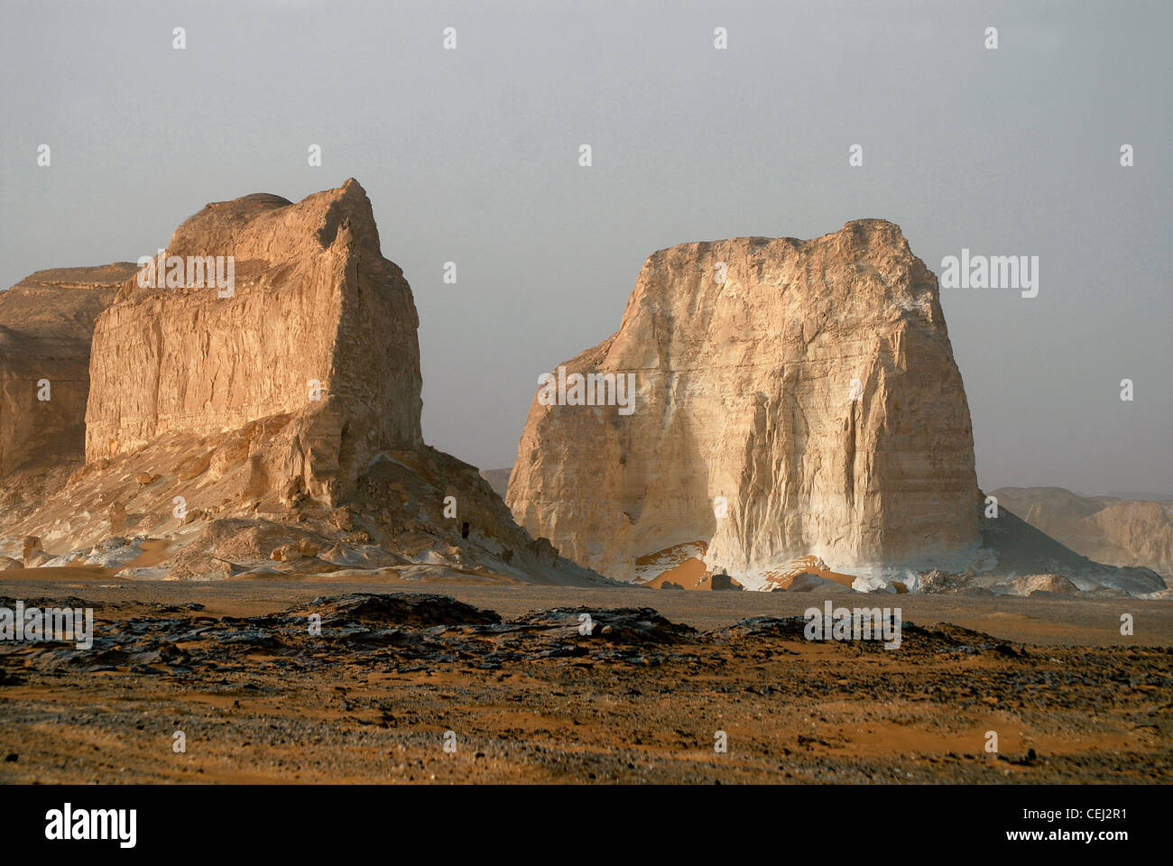 Rock formations in the Eastern Sahara desert (western desert Egypt ...