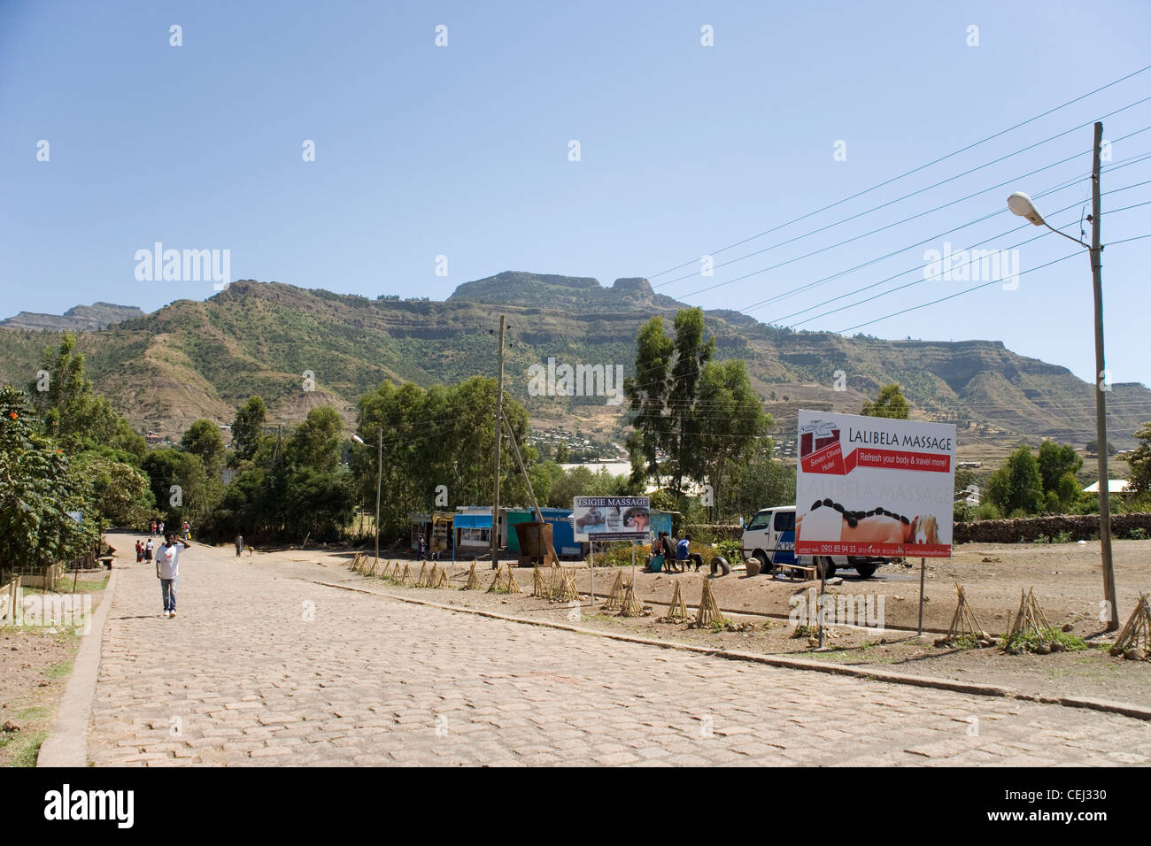 Street scene in Lalibela, Ethiopia Stock Photo - Alamy