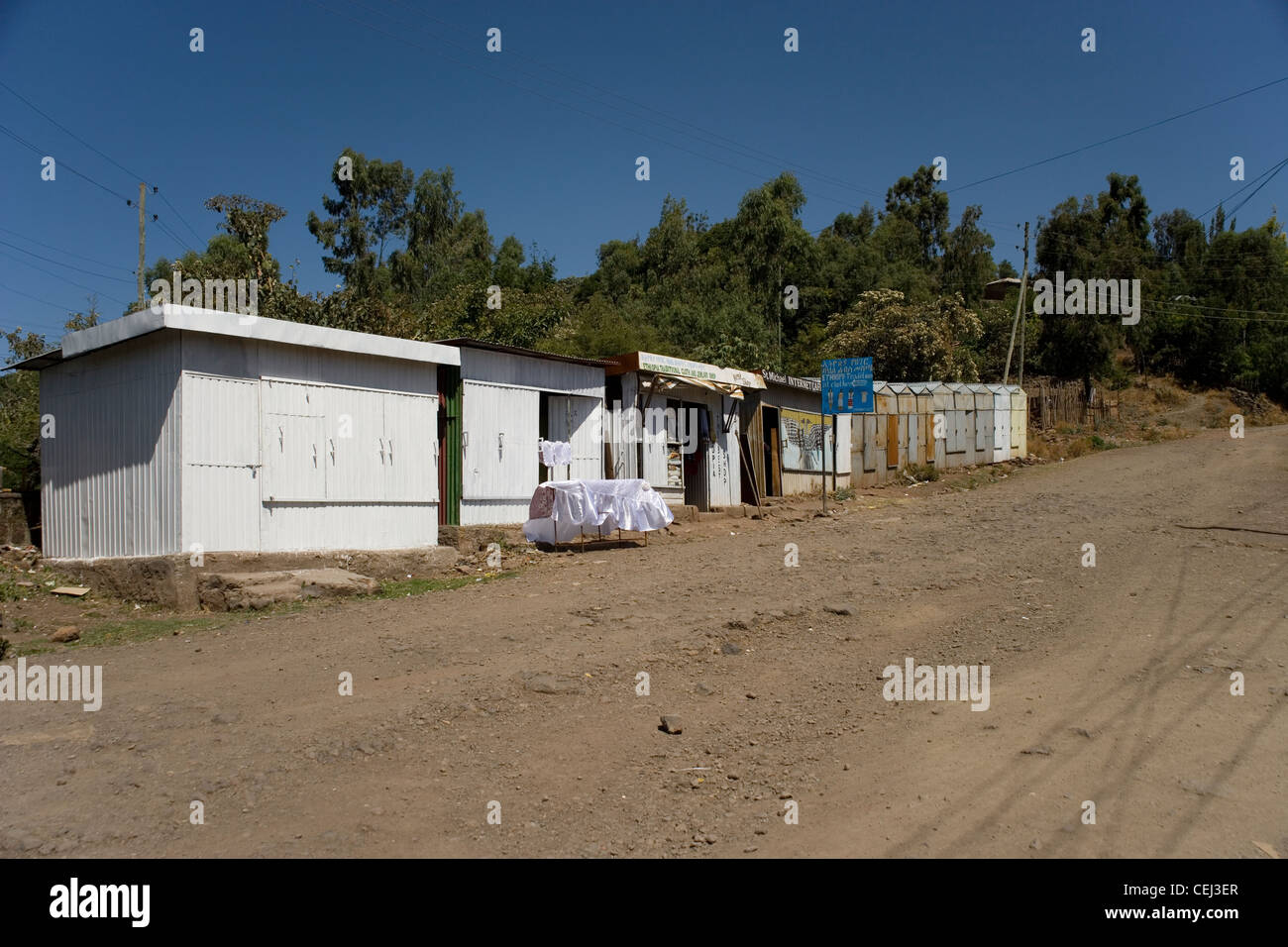 Shop shacks in Lalibela Ethiopia Stock Photo - Alamy