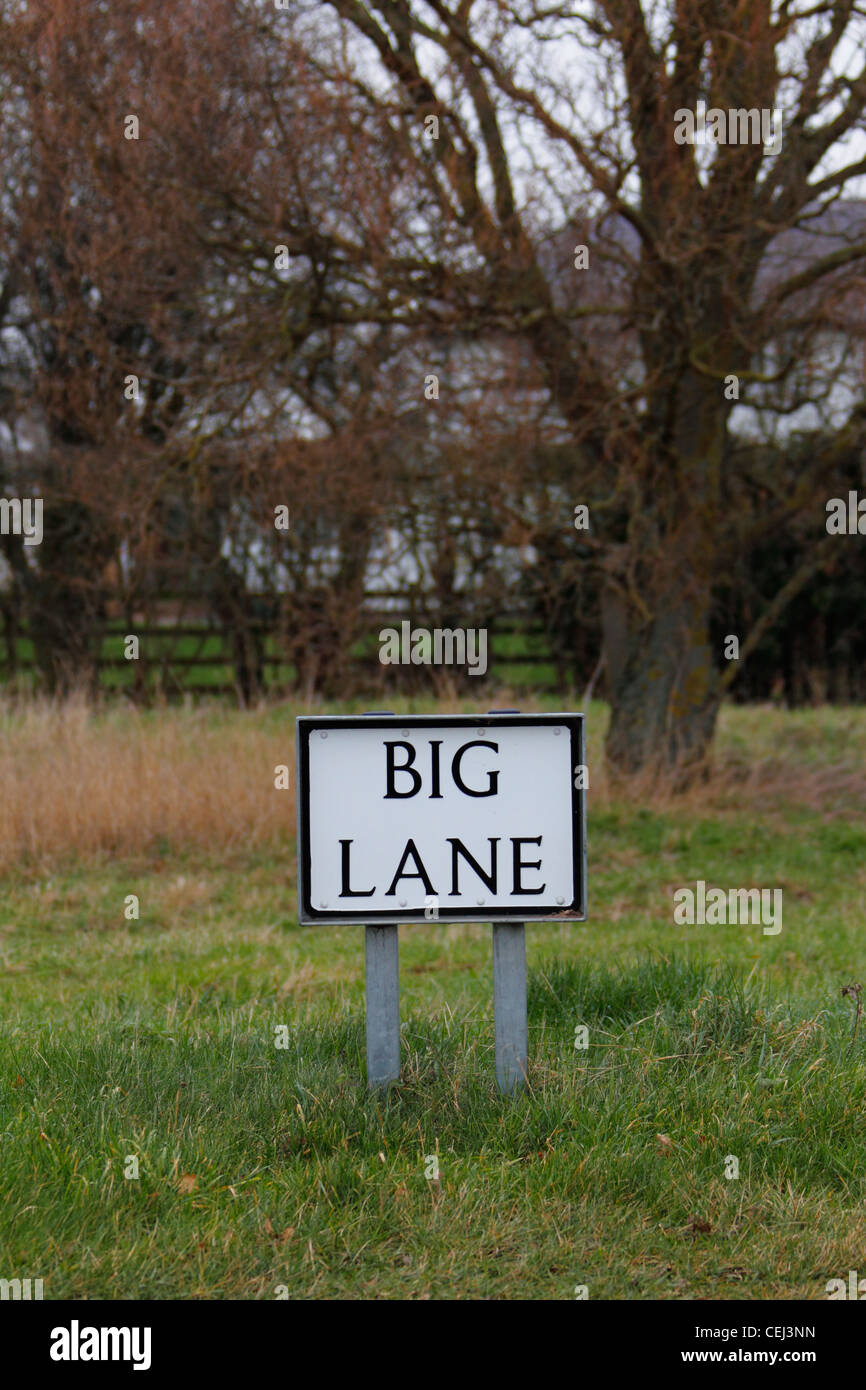 Big Lane road sign Stock Photo - Alamy
