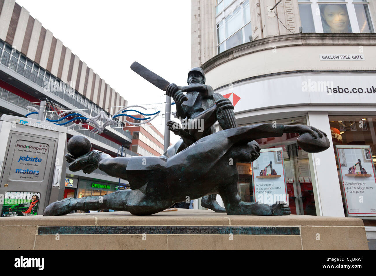 Bronze statue from 1998 by Martin Williams depicting a cricketer, a ...
