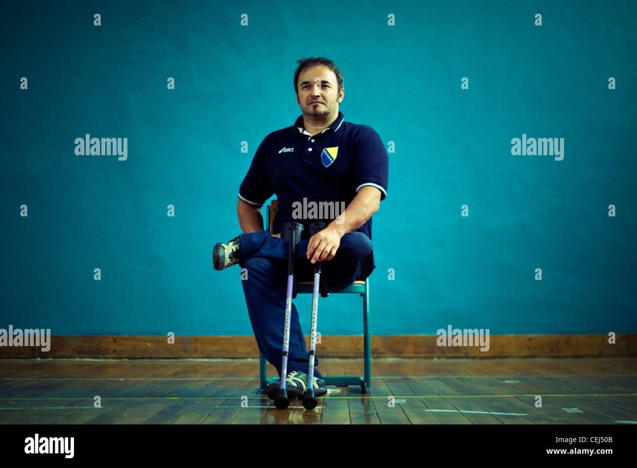 Mirza Hrustemovic head coach of Bosnian sitting volleyball team ...