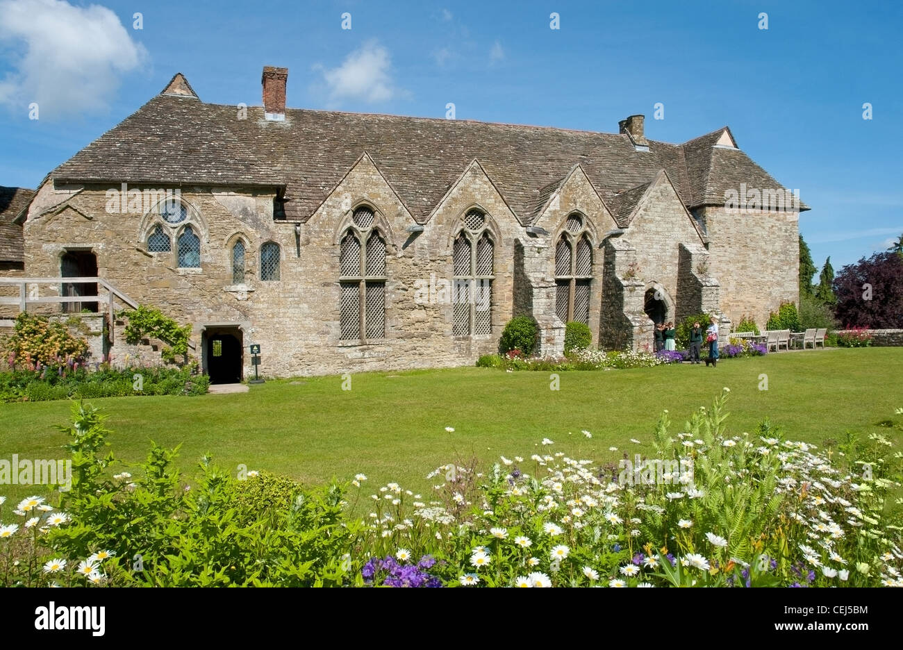 Stokesay Castle, a fortified manor house in Stokesay,Shropshire Stock ...