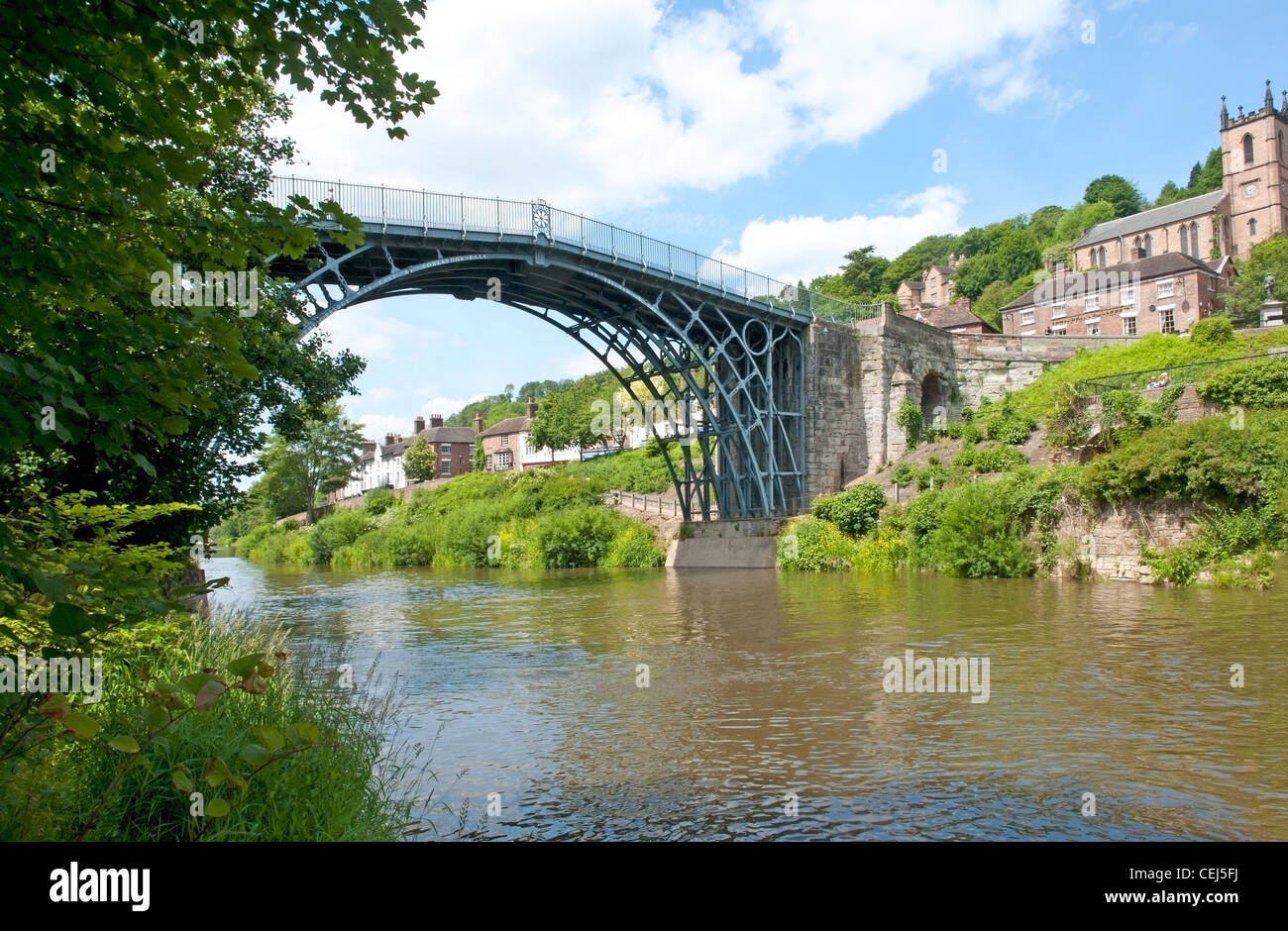 The world's first cast iron bridge, cast in Coalbrookdale in 1779 ...