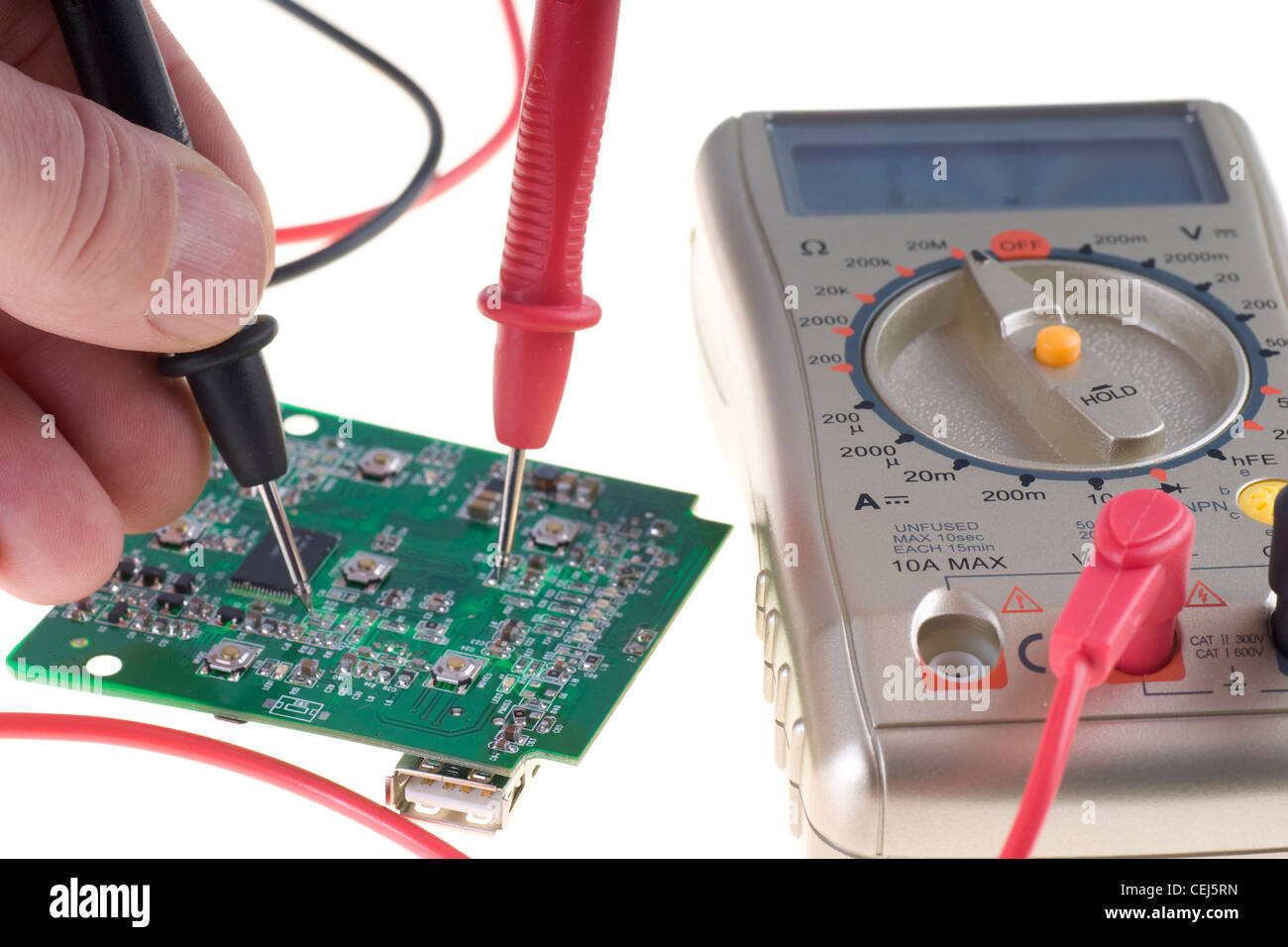 Electronics repair isolated on white background Stock Photo - Alamy