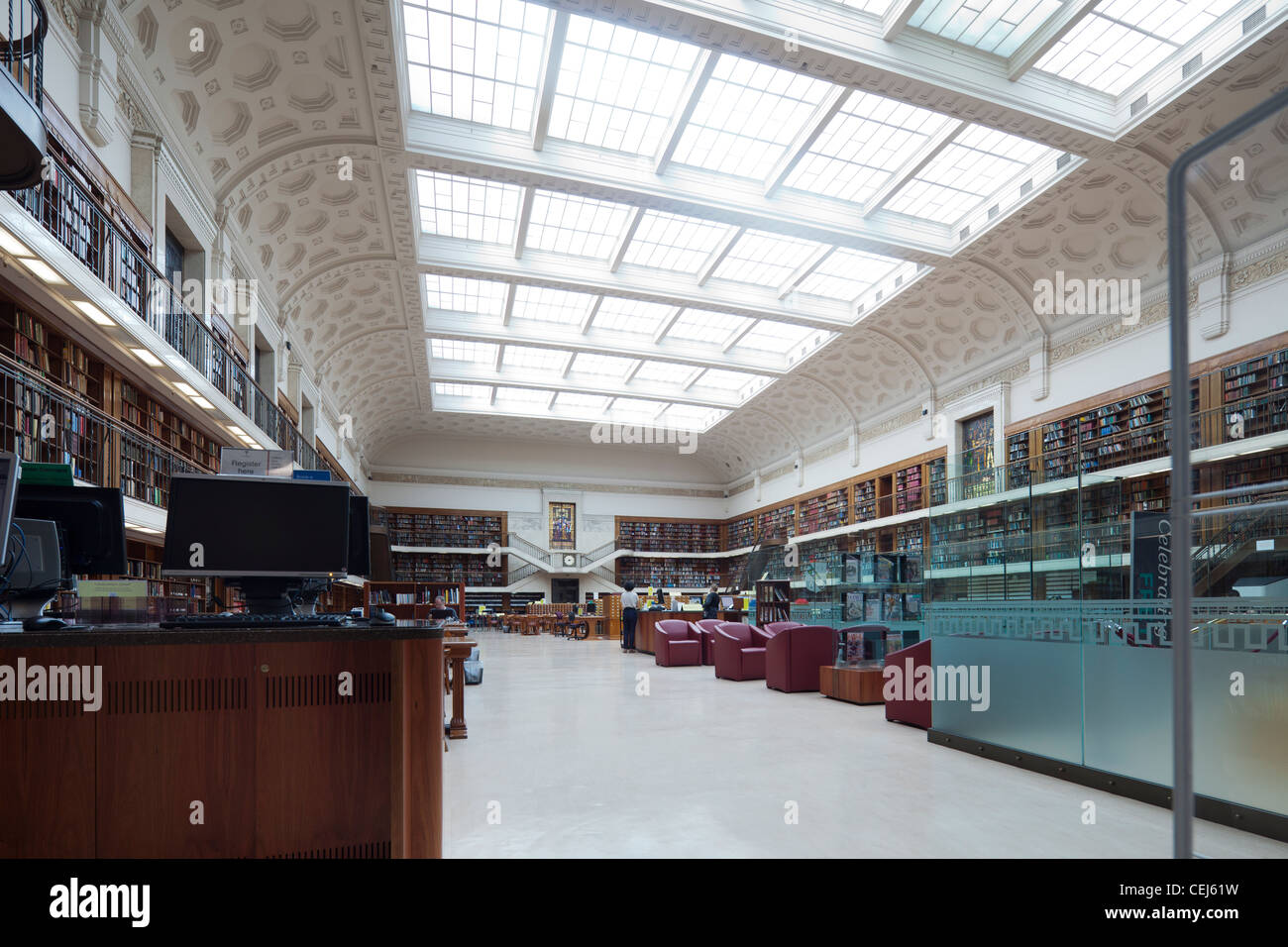 Main Reading Room of the State Library, Macquarie Street, Sydney ...