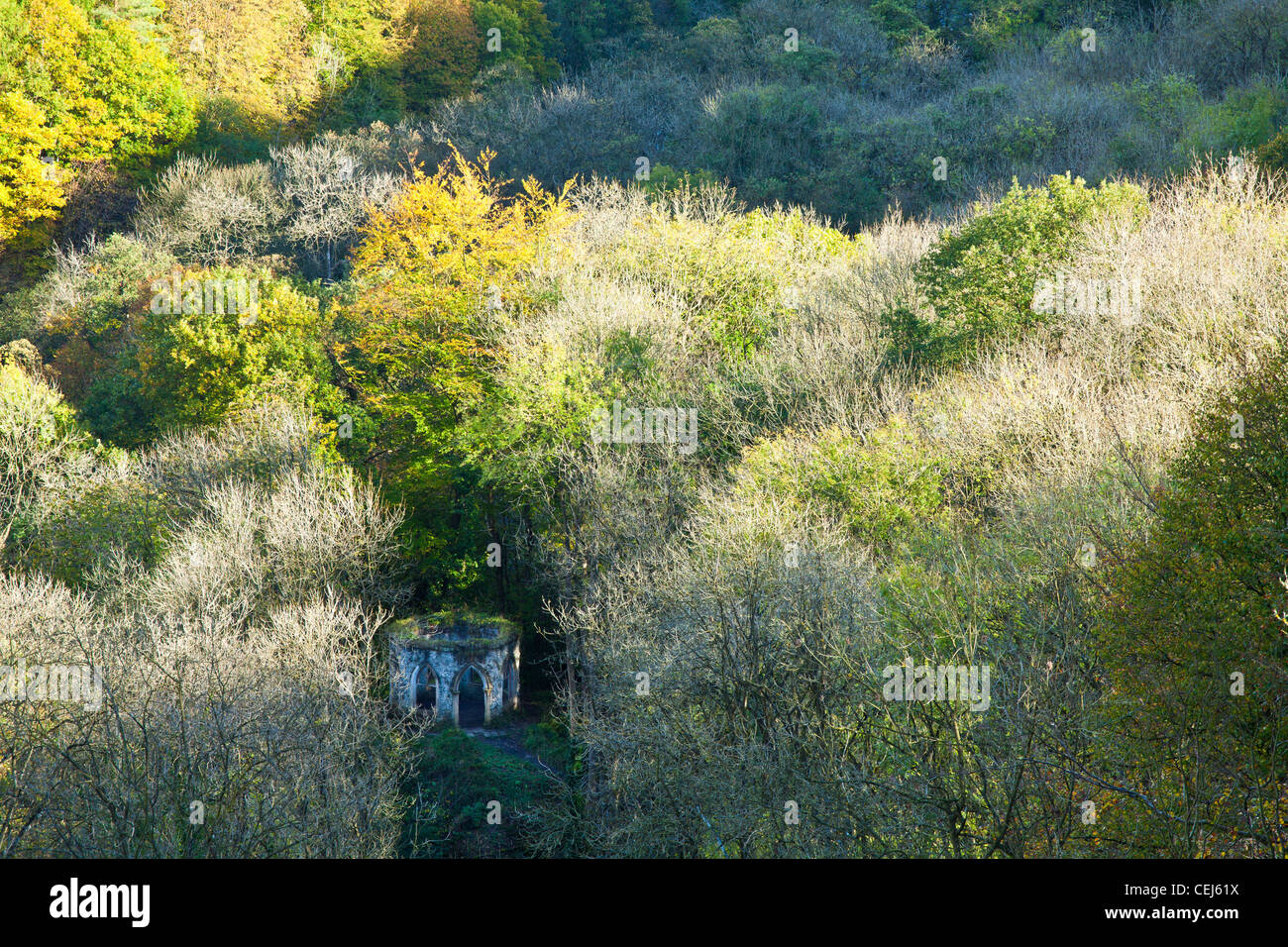 Fisher's hall at Hackfall near Grewelthorpe, North Yorkshire Stock ...