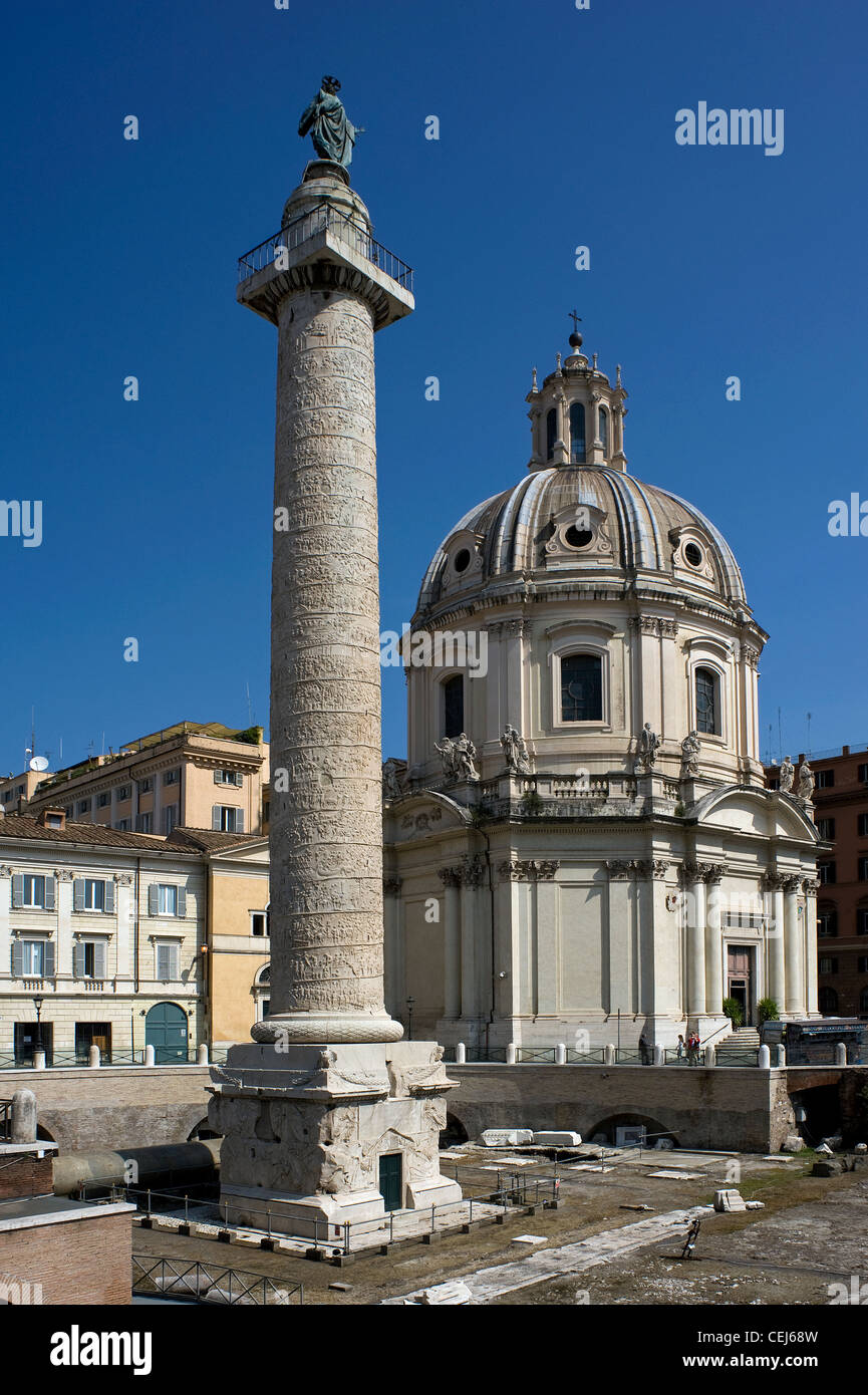 Trajan's Column, Trajan's Forum, Rome, Latium, Italy Stock Photo - Alamy