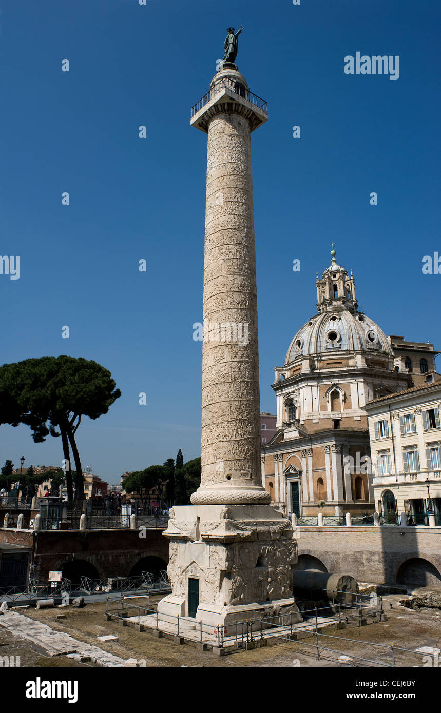 Trajan's Column, Trajan's Forum, Rome, Latium, Italy Stock Photo - Alamy