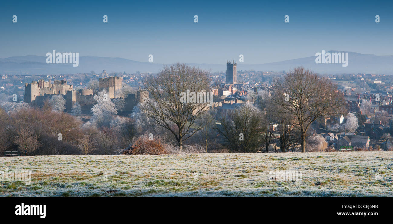 Winter Dawn, Ludlow Stock Photo - Alamy