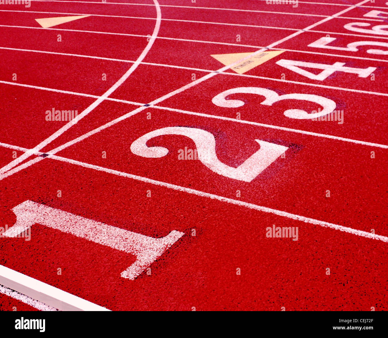 Red Running Track Stock Photo - Alamy