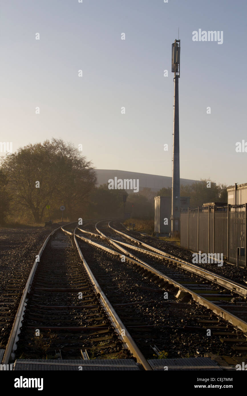 Railway track points crossing hi-res stock photography and images - Alamy