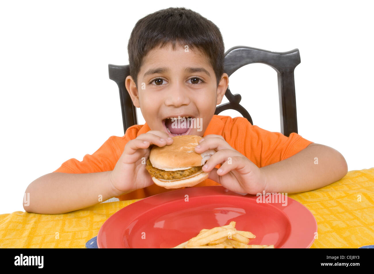 a boy eating Stock Photo - Alamy