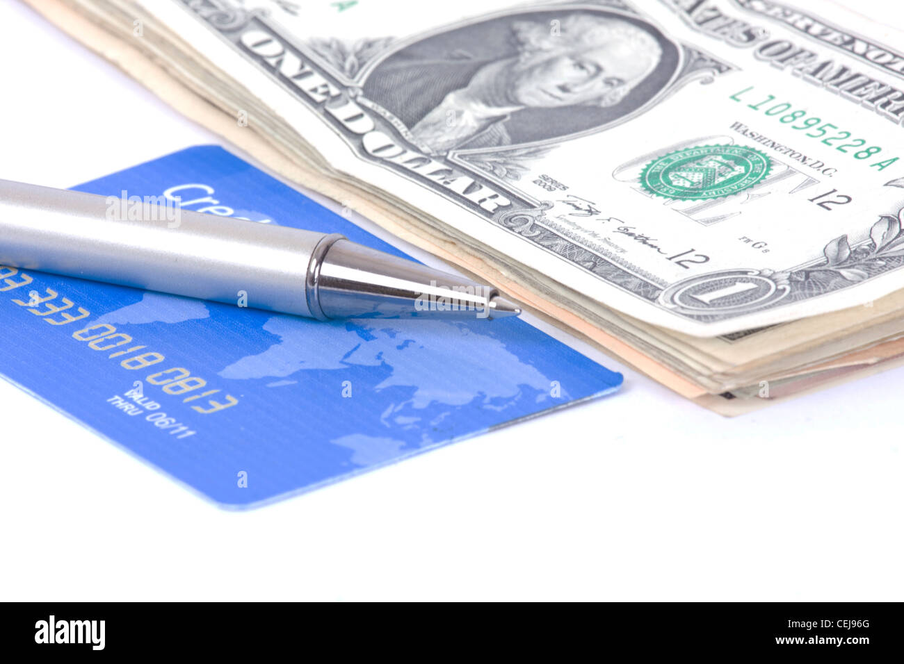 credit card and money Stock Photo - Alamy
