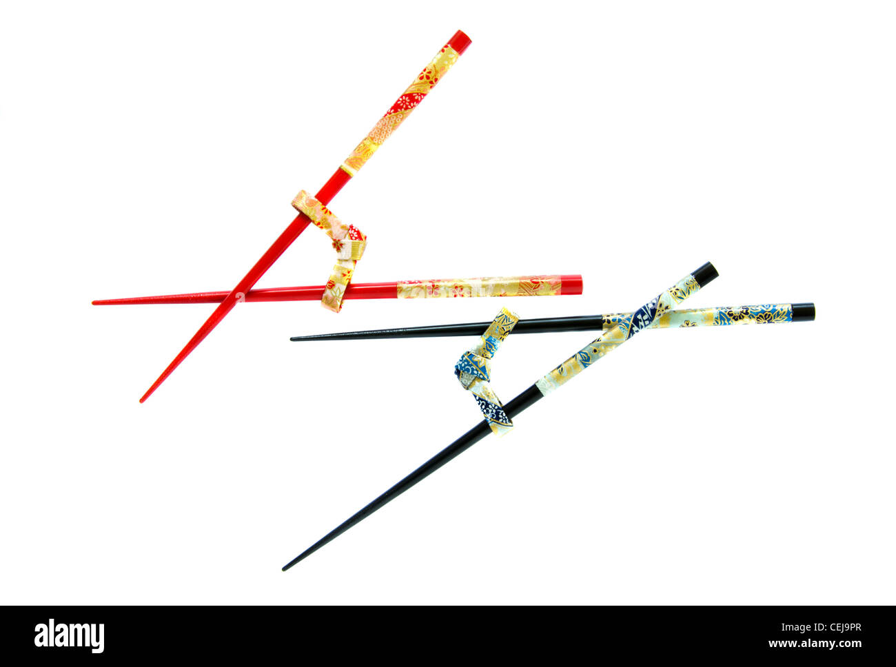 isolated on white elegant and ornamental chinese chopsticks Stock Photo ...