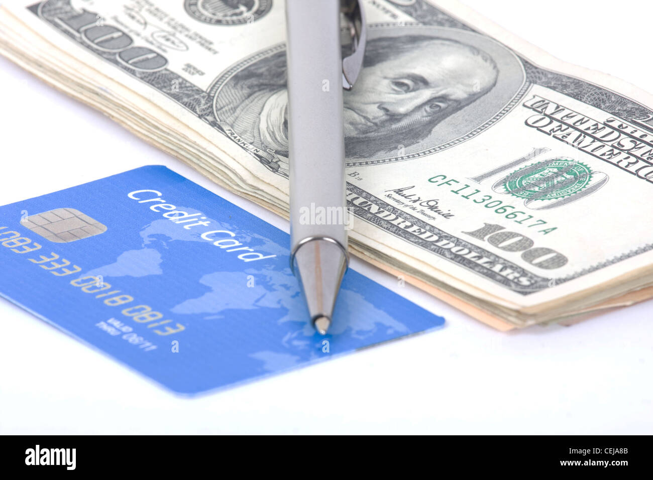 credit card and money Stock Photo - Alamy