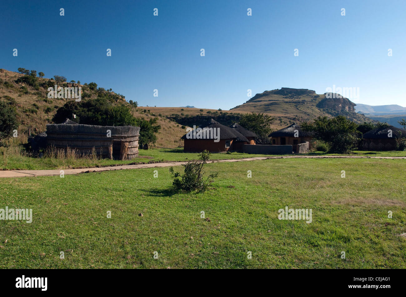 Buildings at Basotho Cultural Village,Qwa Qwa,Eastern Free State ...