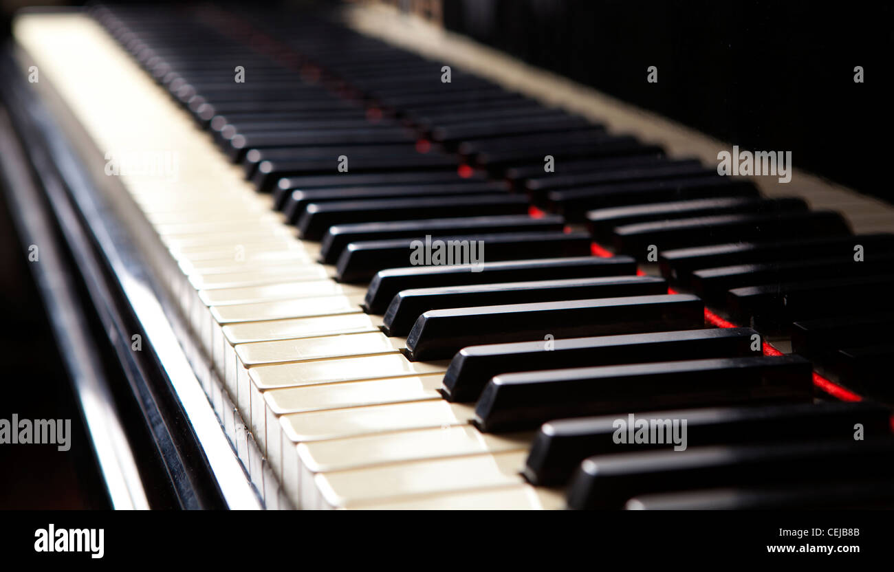 Black and White Piano Keys Stock Photo - Alamy