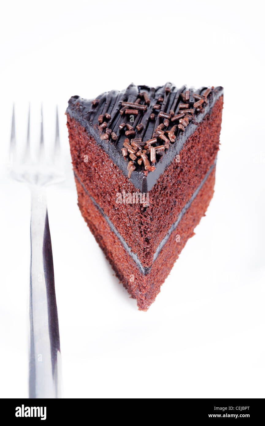 Slice of chocolate cake Stock Photo - Alamy