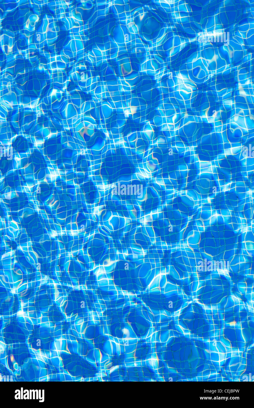 blue tiles pool water ripple texture background Stock Photo - Alamy
