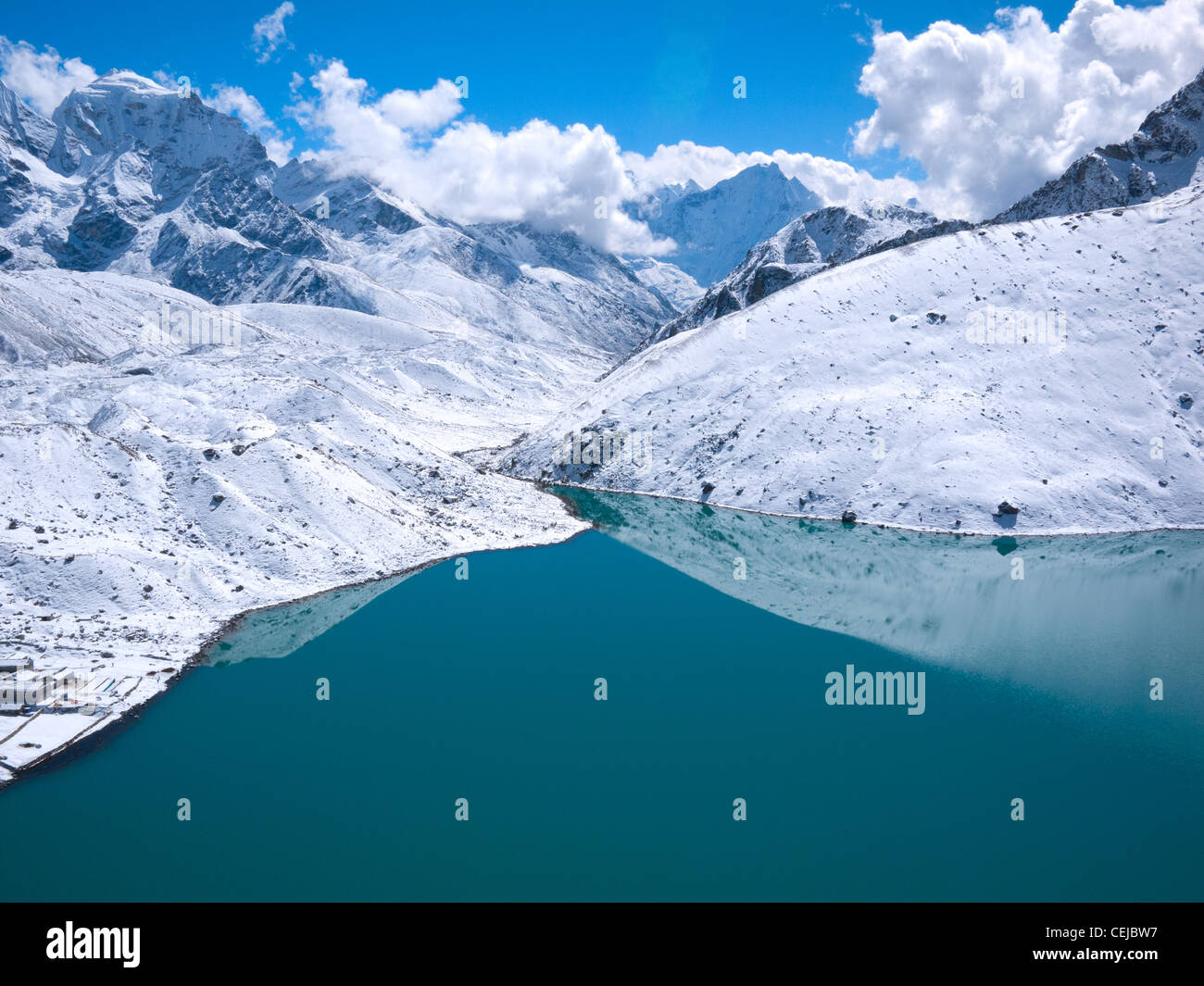 Reflections at Gokyo Lake, Nepal Stock Photo - Alamy