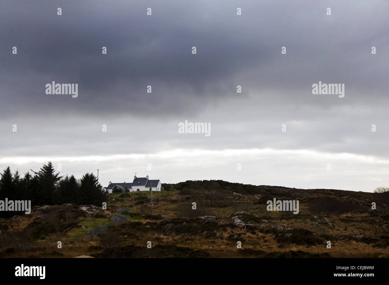 Isolated house home in rural Ireland Stock Photo - Alamy