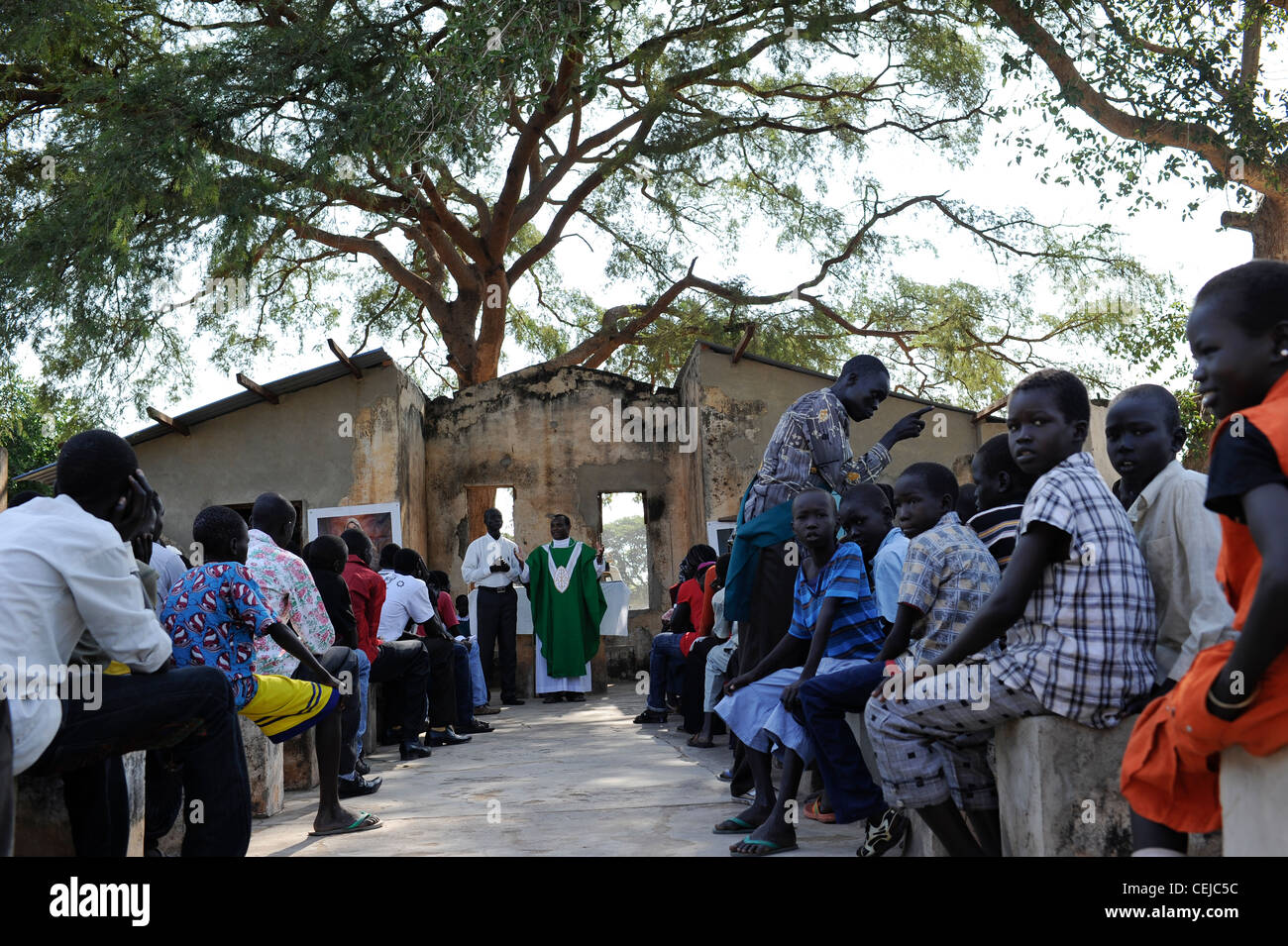 SOUTH SUDAN, Bahr al Ghazal region, Lakes State, town Rumbek , catholic ...