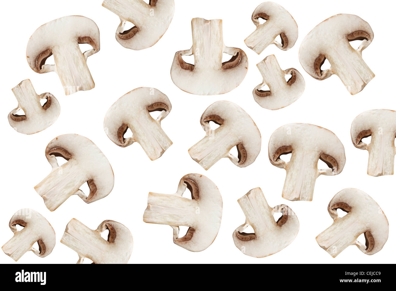 mushroom sliced isolated Stock Photo - Alamy