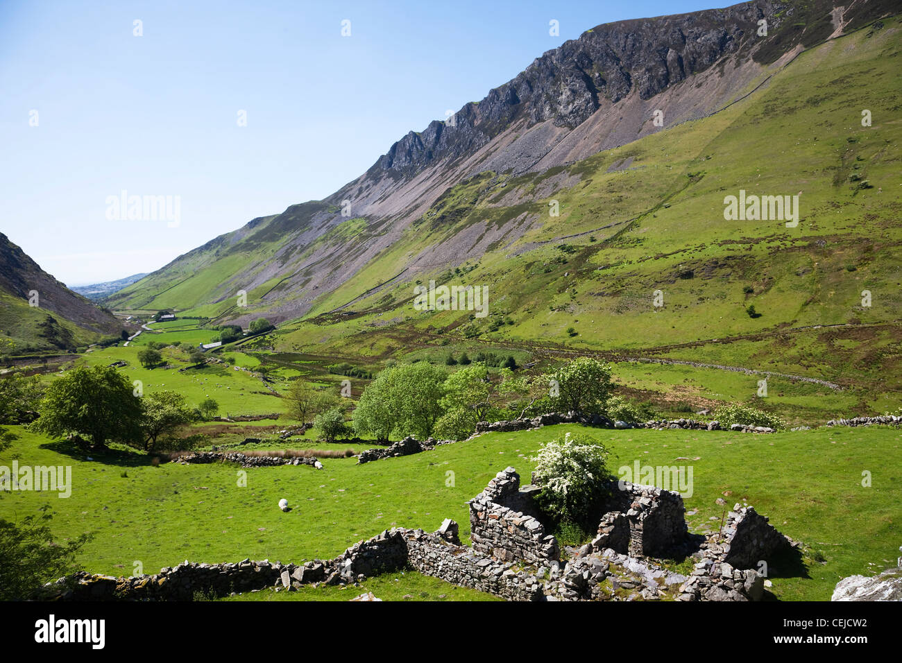 Wales, Gwynedd, Snowdonia National Park, Derelict Ruins of Old ...